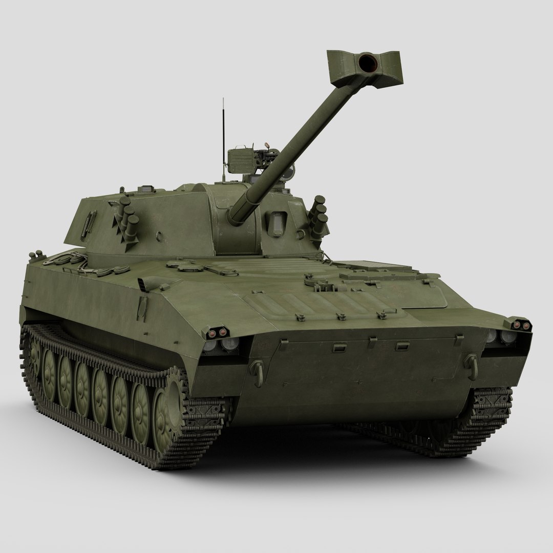 2s34 hosta artillery model - TurboSquid 1201169