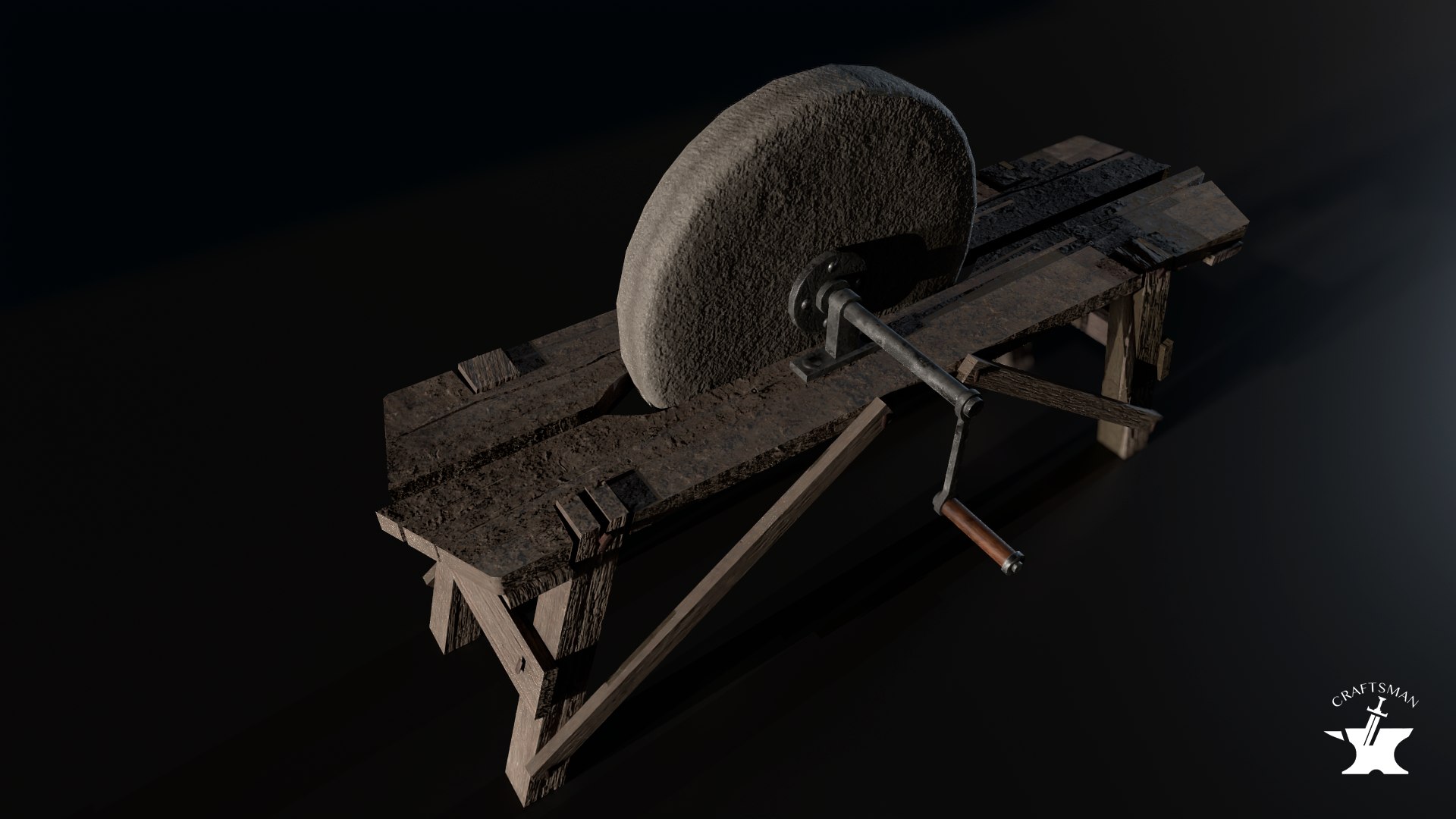 3D Medieval Grinder - TurboSquid 2040627