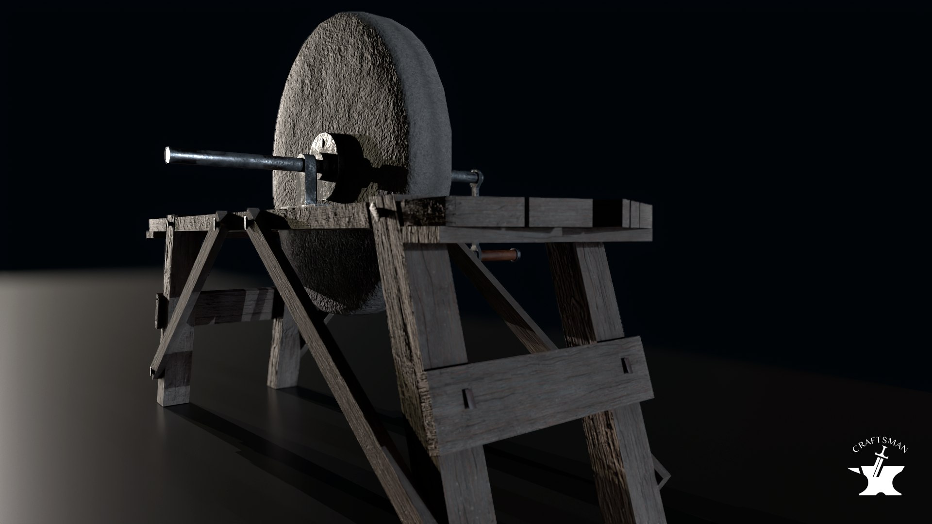 3D Medieval Grinder - TurboSquid 2040627