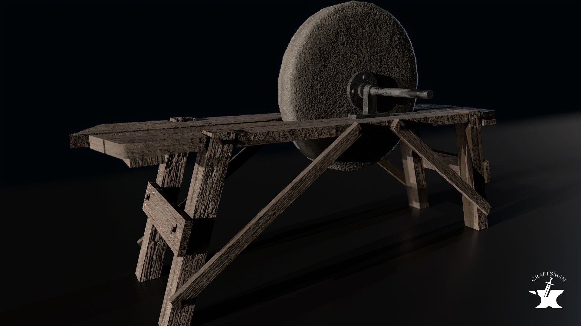 3D Medieval Grinder - TurboSquid 2040627