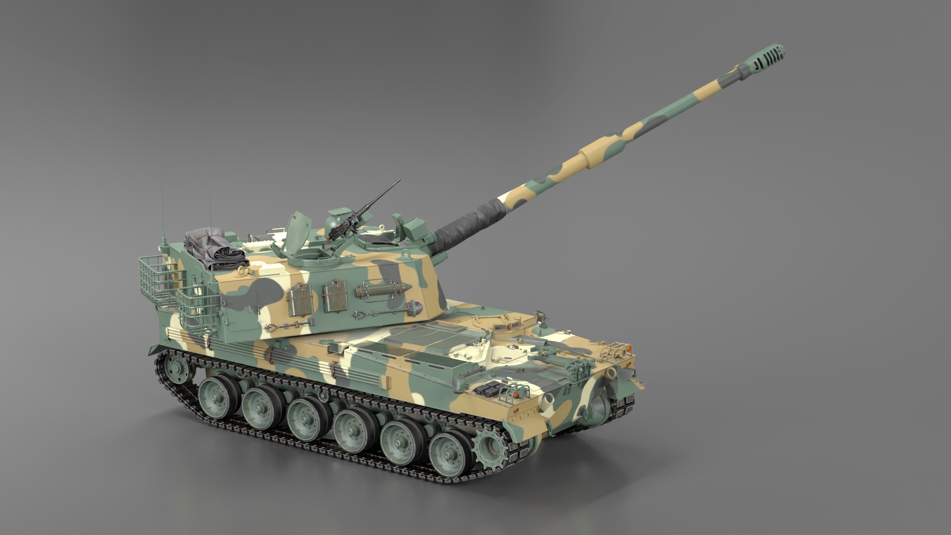 3D K9 Thunder South Korean Howitzer Rigged Model - TurboSquid 2243134