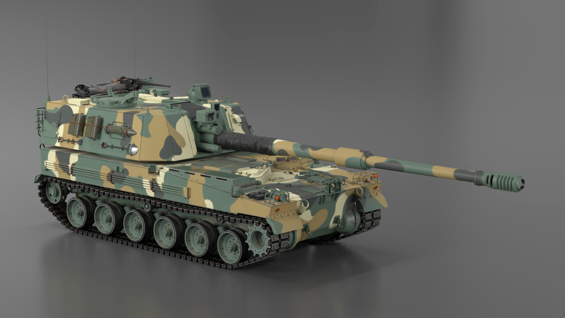 3D K9 Thunder South Korean Howitzer Rigged Model - TurboSquid 2243134