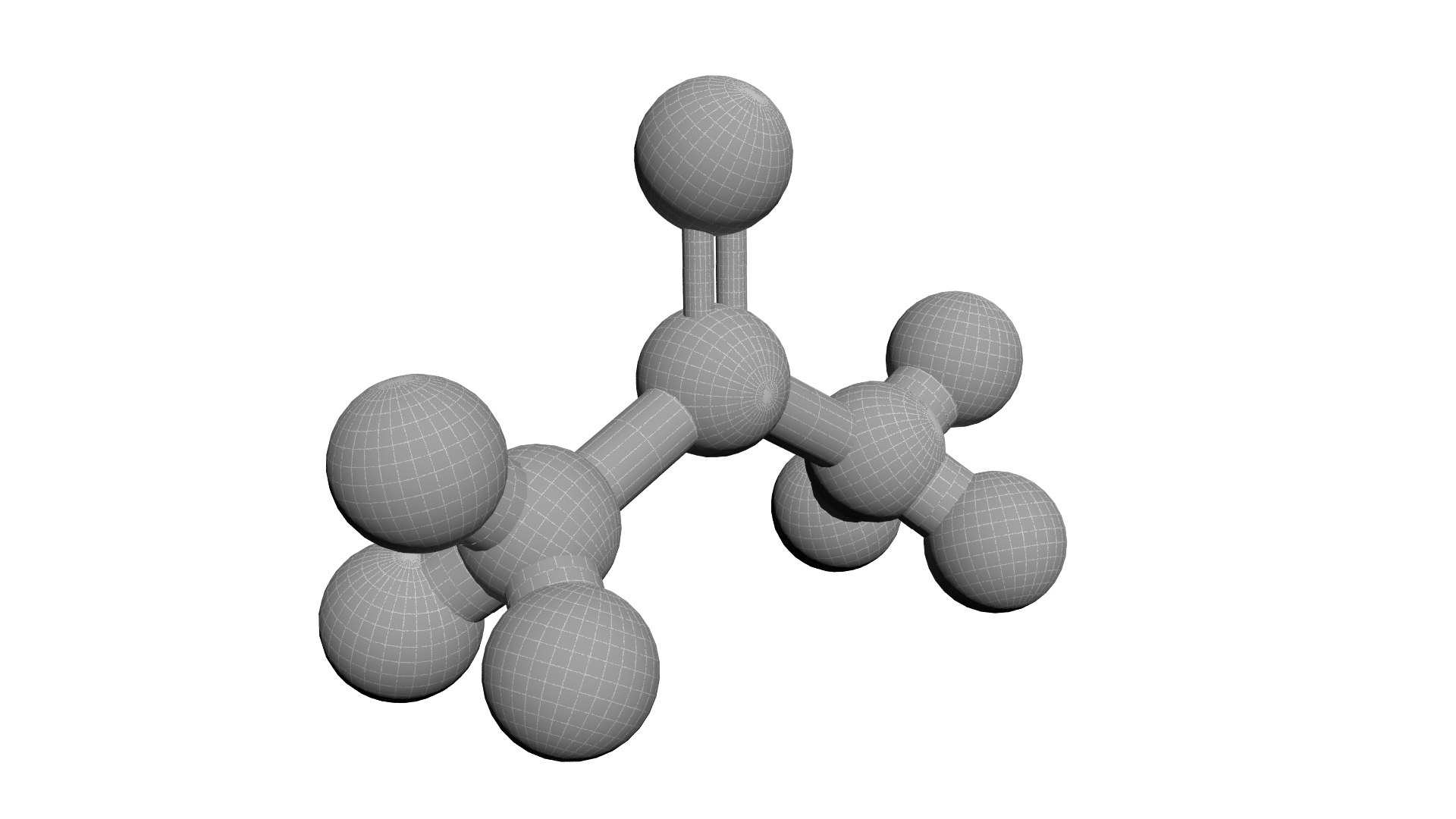 C3h6o molecule acetone 3D model - TurboSquid 1420779