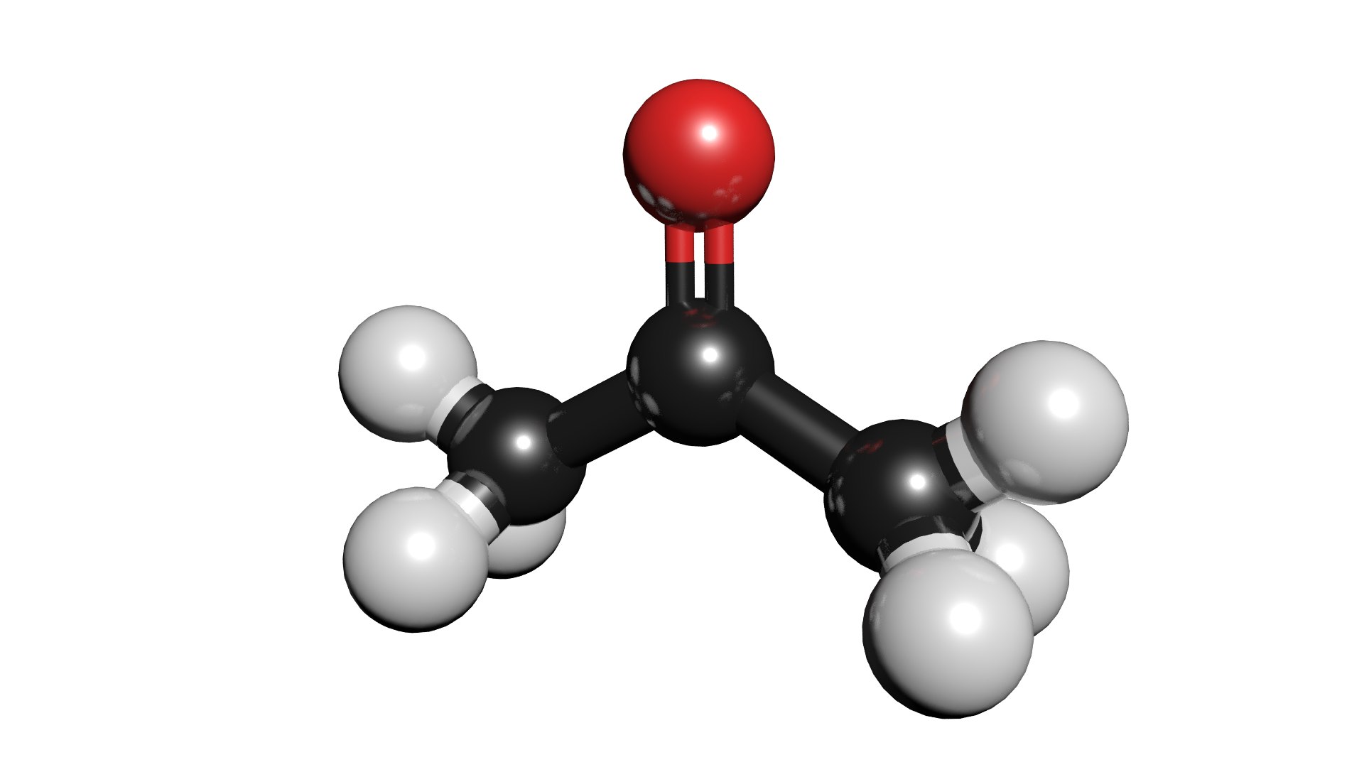 C3h6o molecule acetone 3D model - TurboSquid 1420779