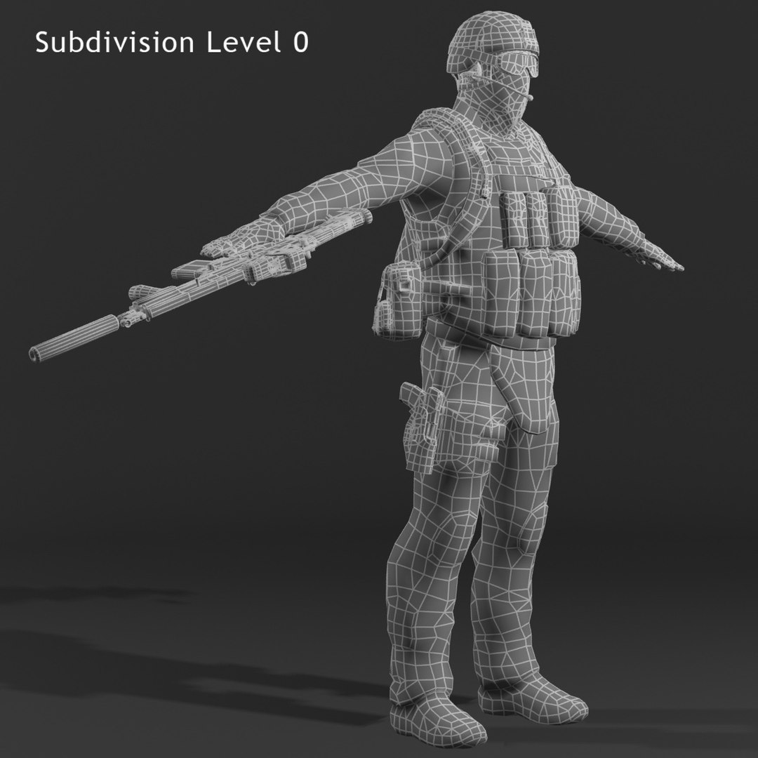 Military Male Soldier Usmc Model - TurboSquid 1516983