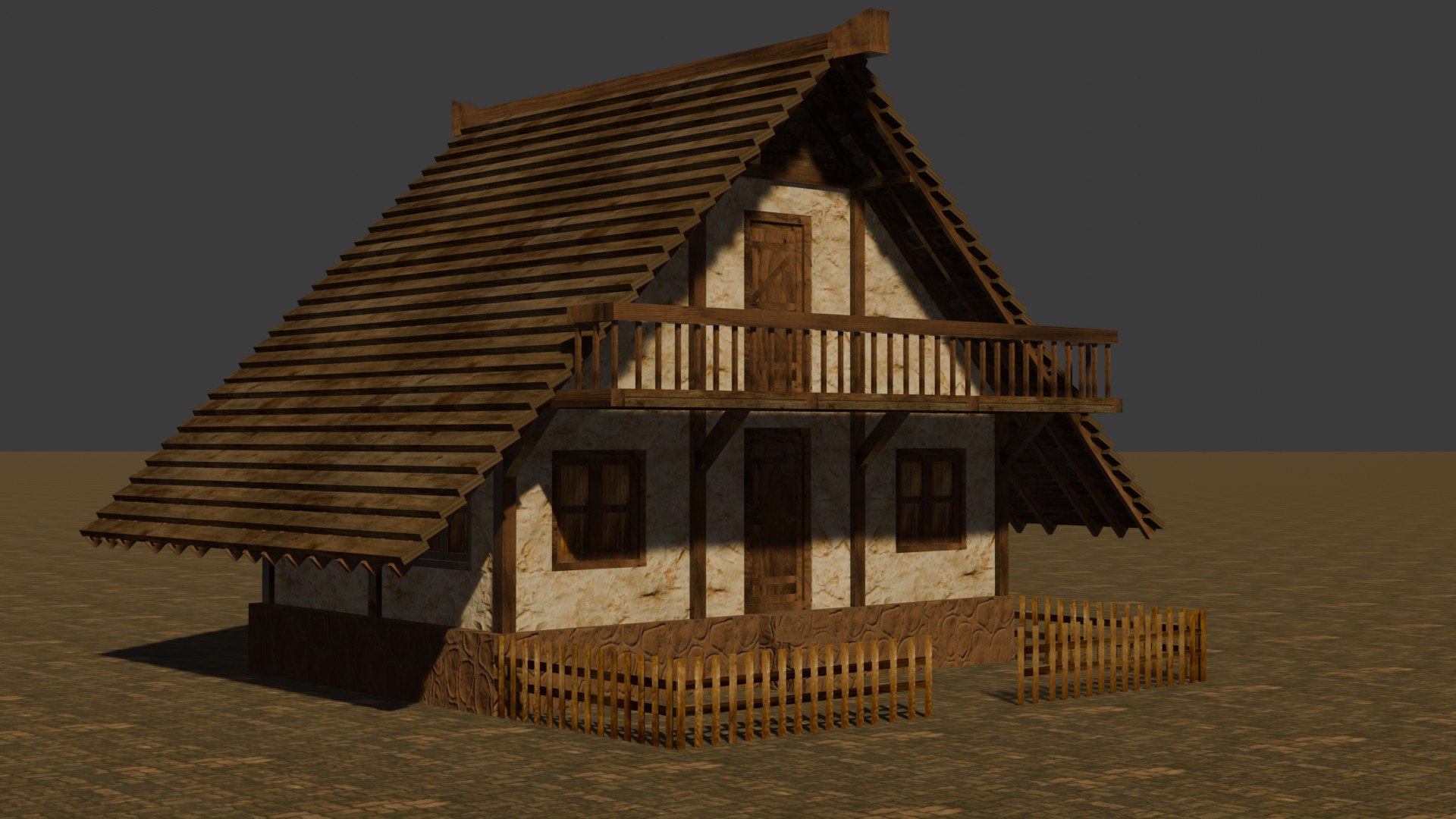 Complete Low Poly Medieval House Pack For 3D Games And Projects 3D ...