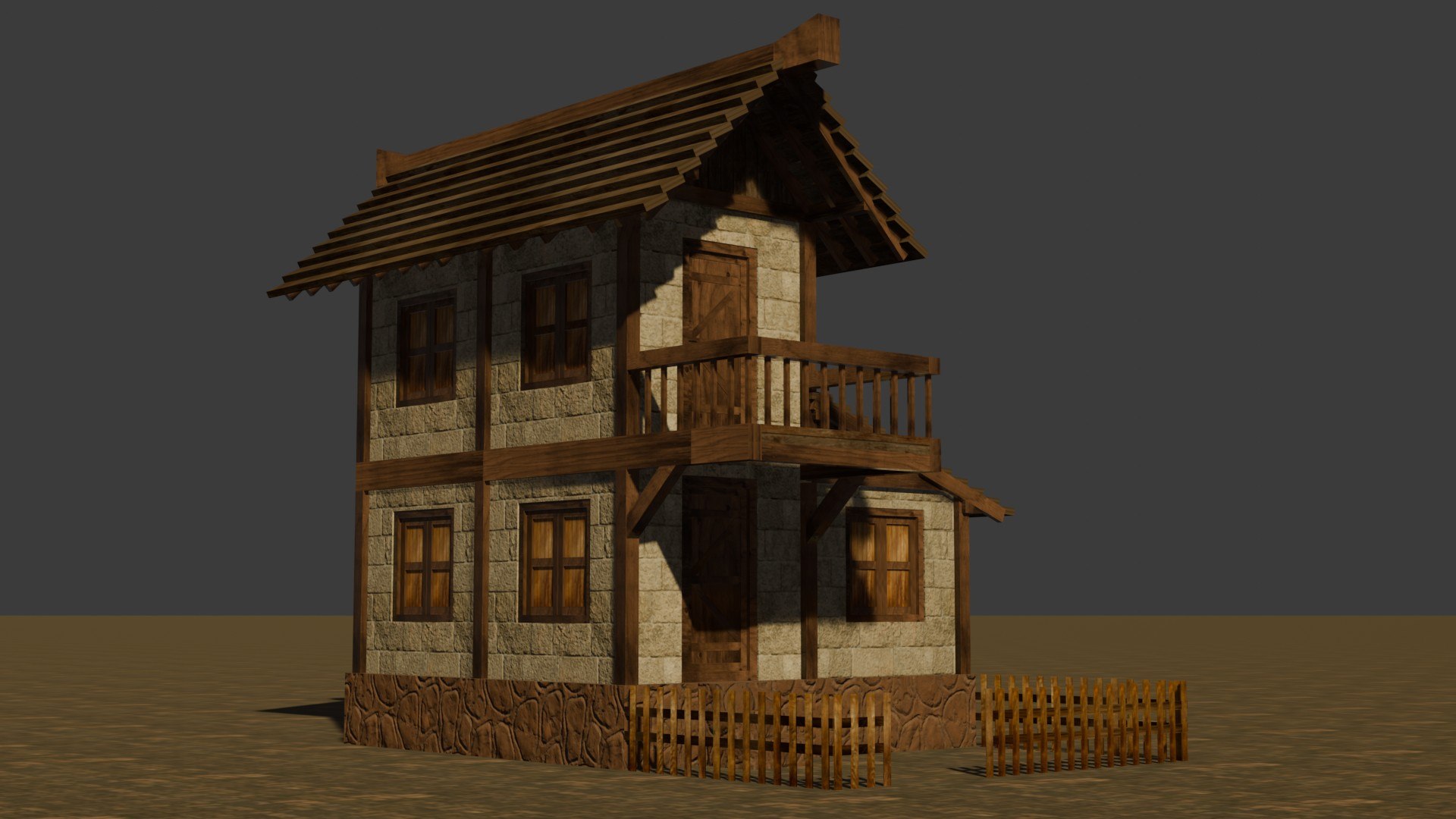 Complete Low Poly Medieval House Pack For 3D Games And Projects 3D ...