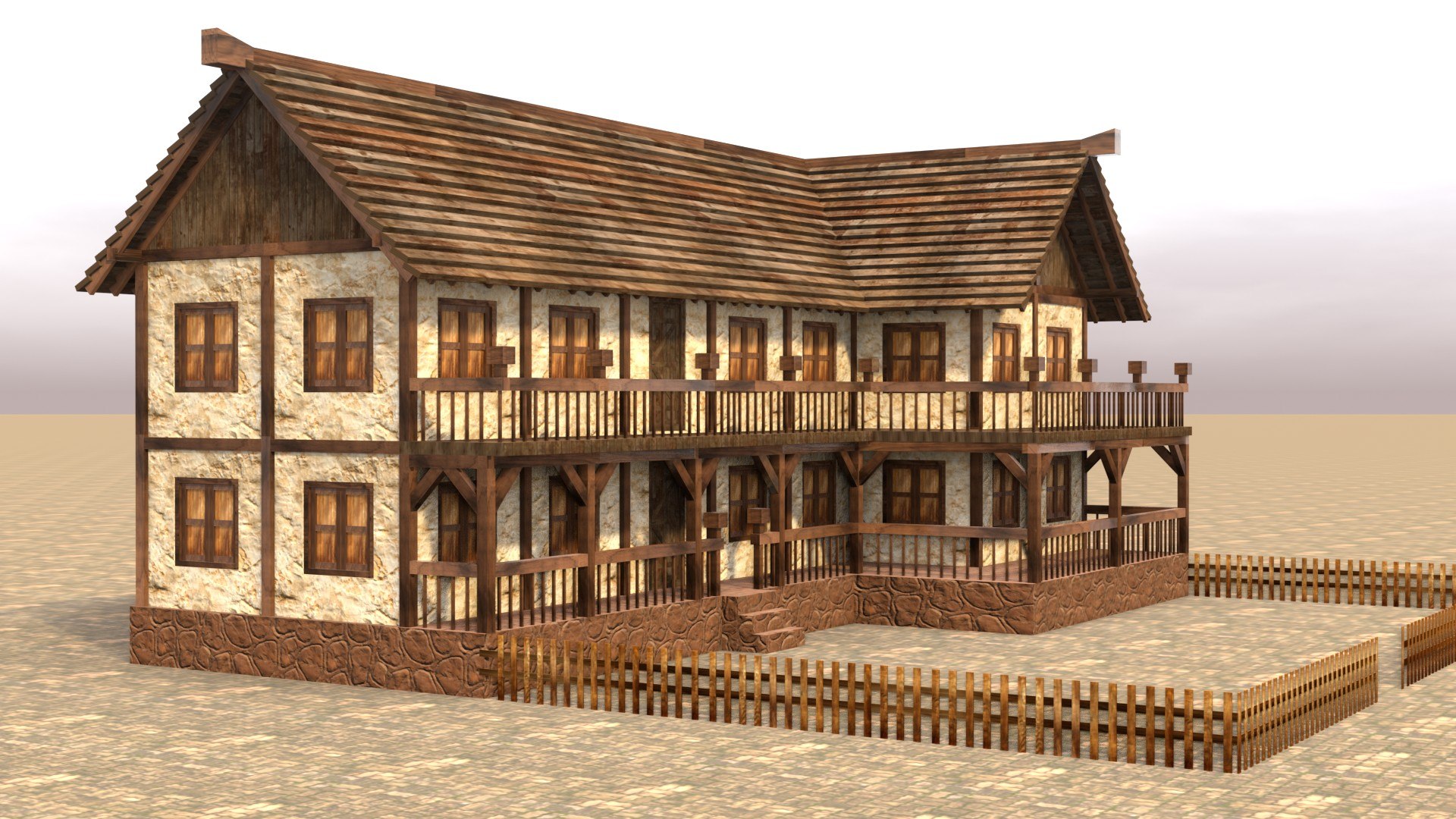 Complete Low Poly Medieval House Pack For 3D Games And Projects 3D ...