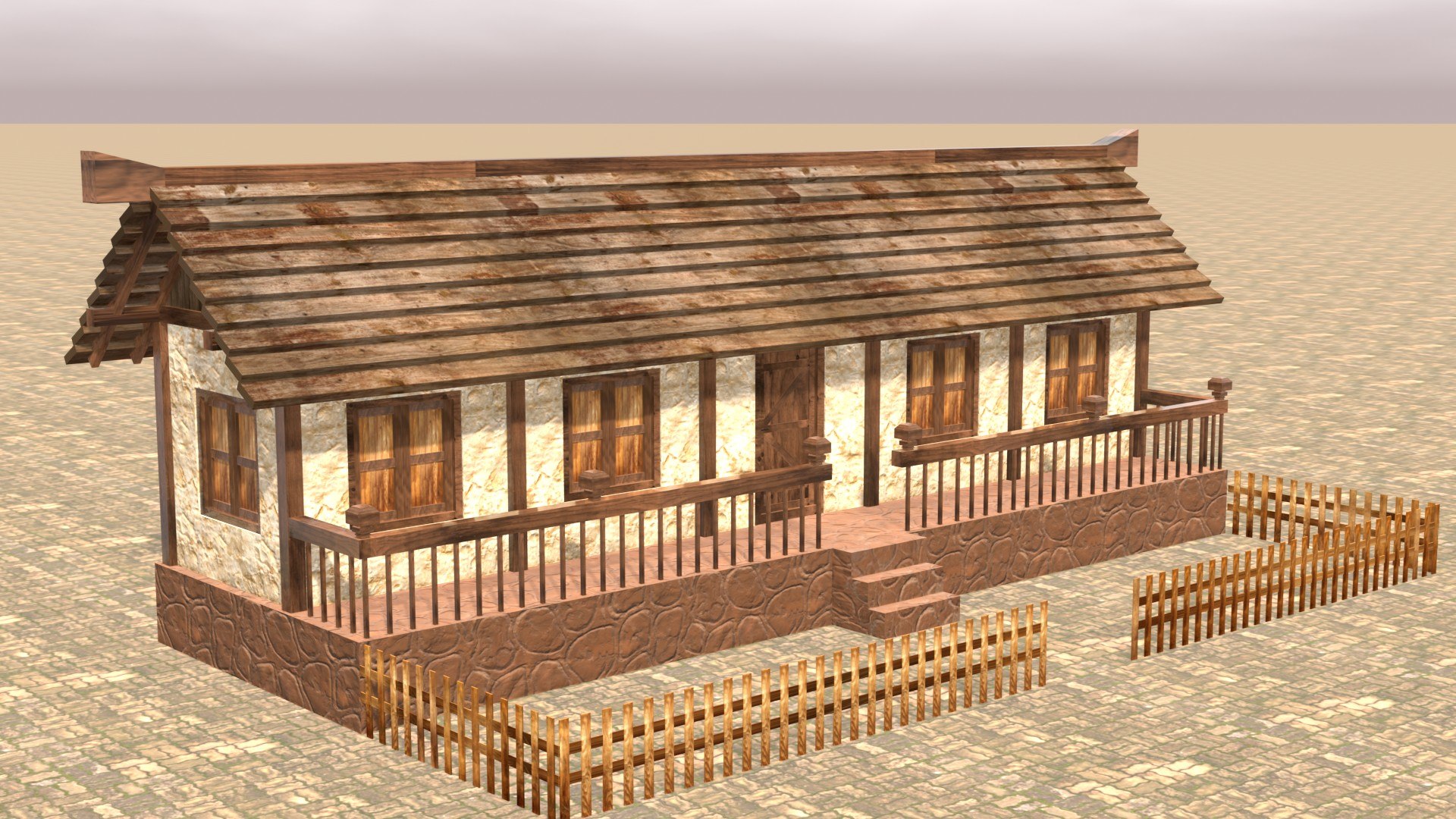 Complete Low Poly Medieval House Pack For 3D Games And Projects 3D ...
