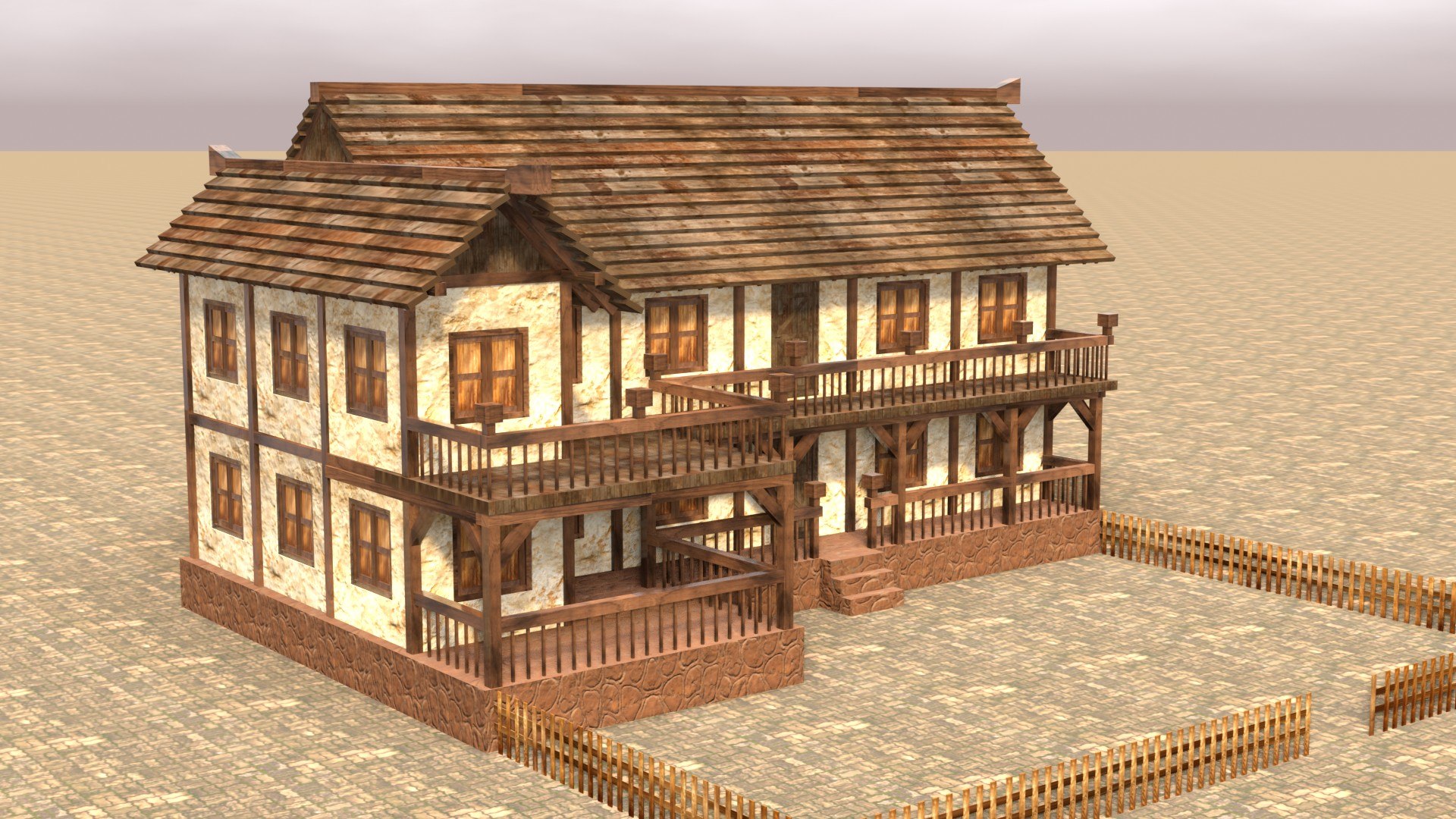 Complete Low Poly Medieval House Pack For 3D Games And Projects 3D ...
