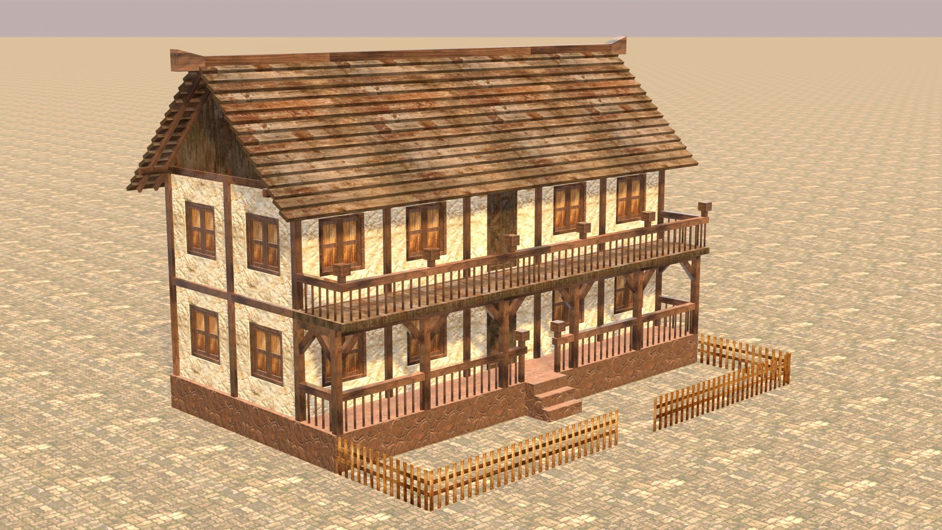 Complete Low Poly Medieval House Pack For 3D Games And Projects 3D ...