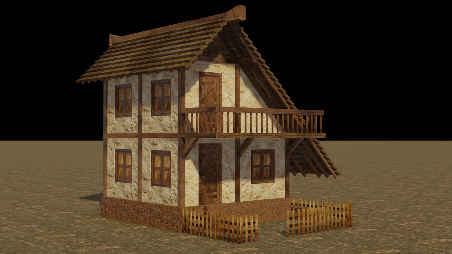 Complete Low Poly Medieval House Pack For 3D Games And Projects 3D ...