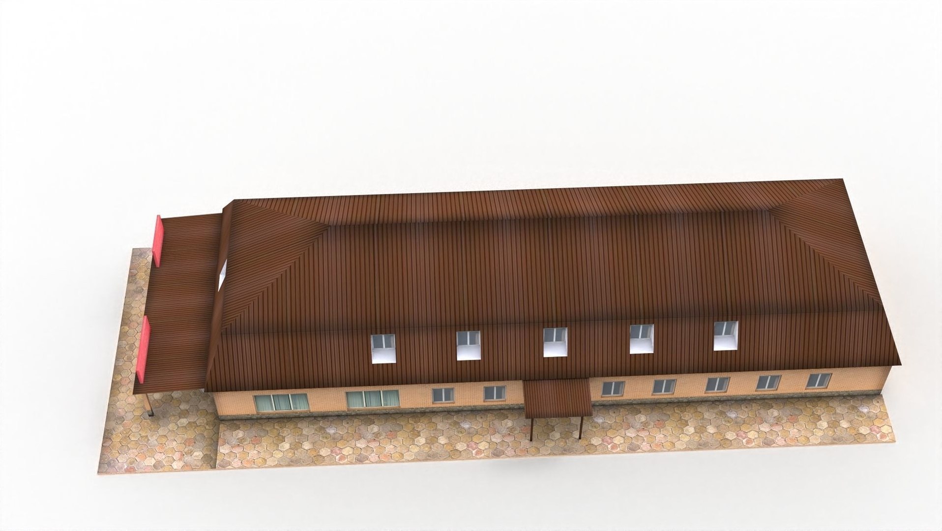 Free 3D Roadside Motel Model - TurboSquid 1715856