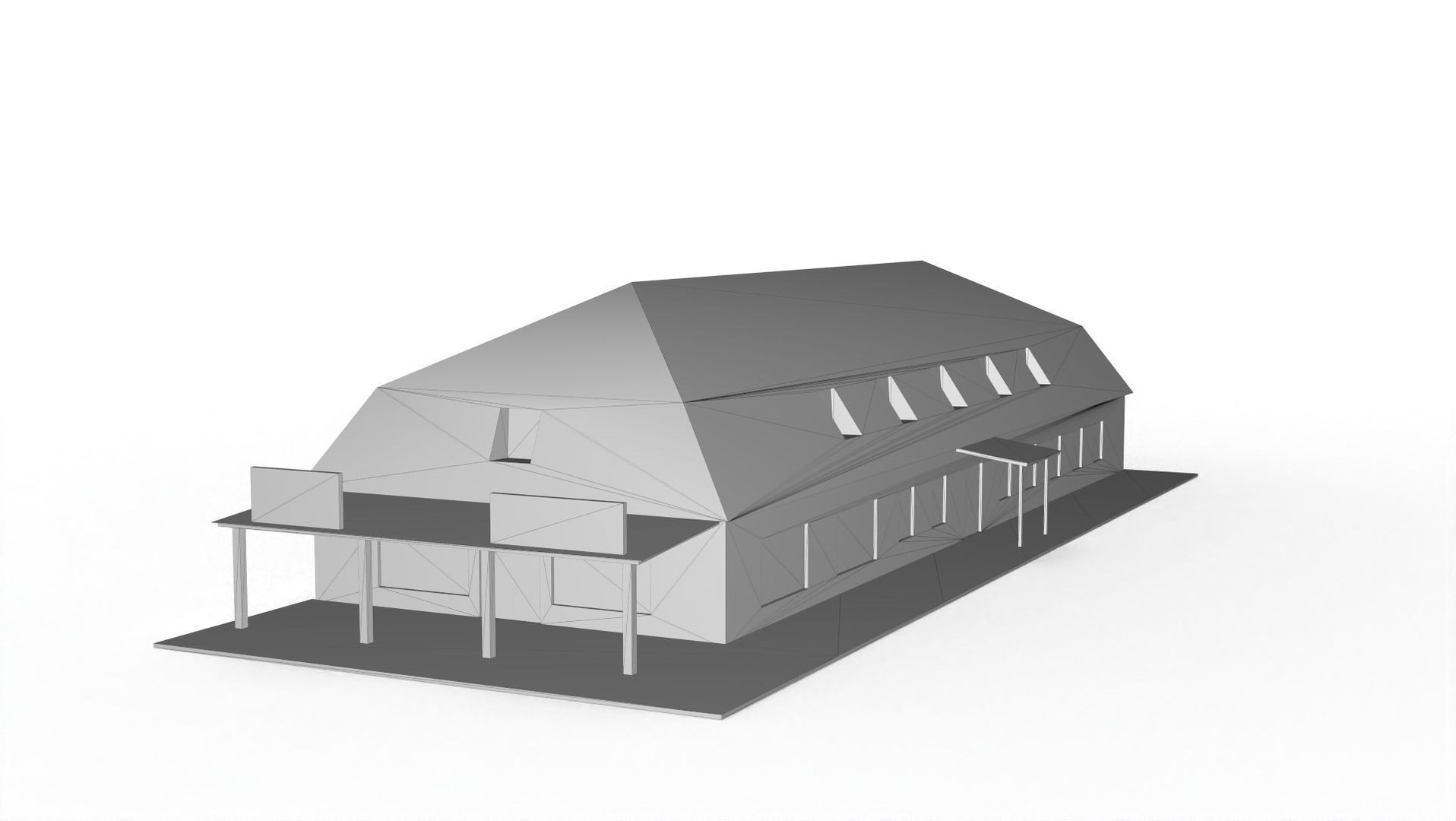 Free 3D Roadside Motel Model - TurboSquid 1715856