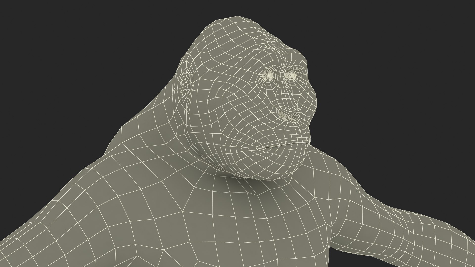 Gigantopithecus A-Pose Fur 3D Model - TurboSquid 2311398