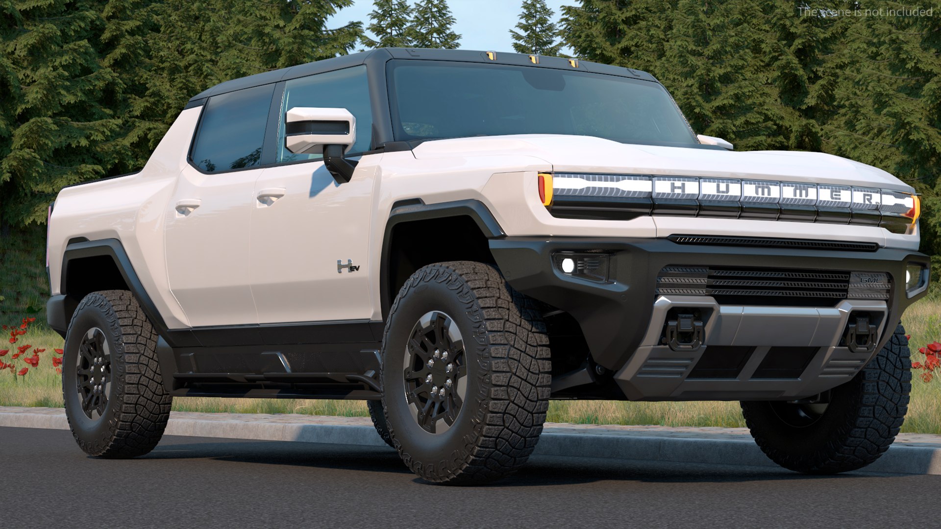 GMC Hummer EV Pickup White Rigged model - TurboSquid 2088995