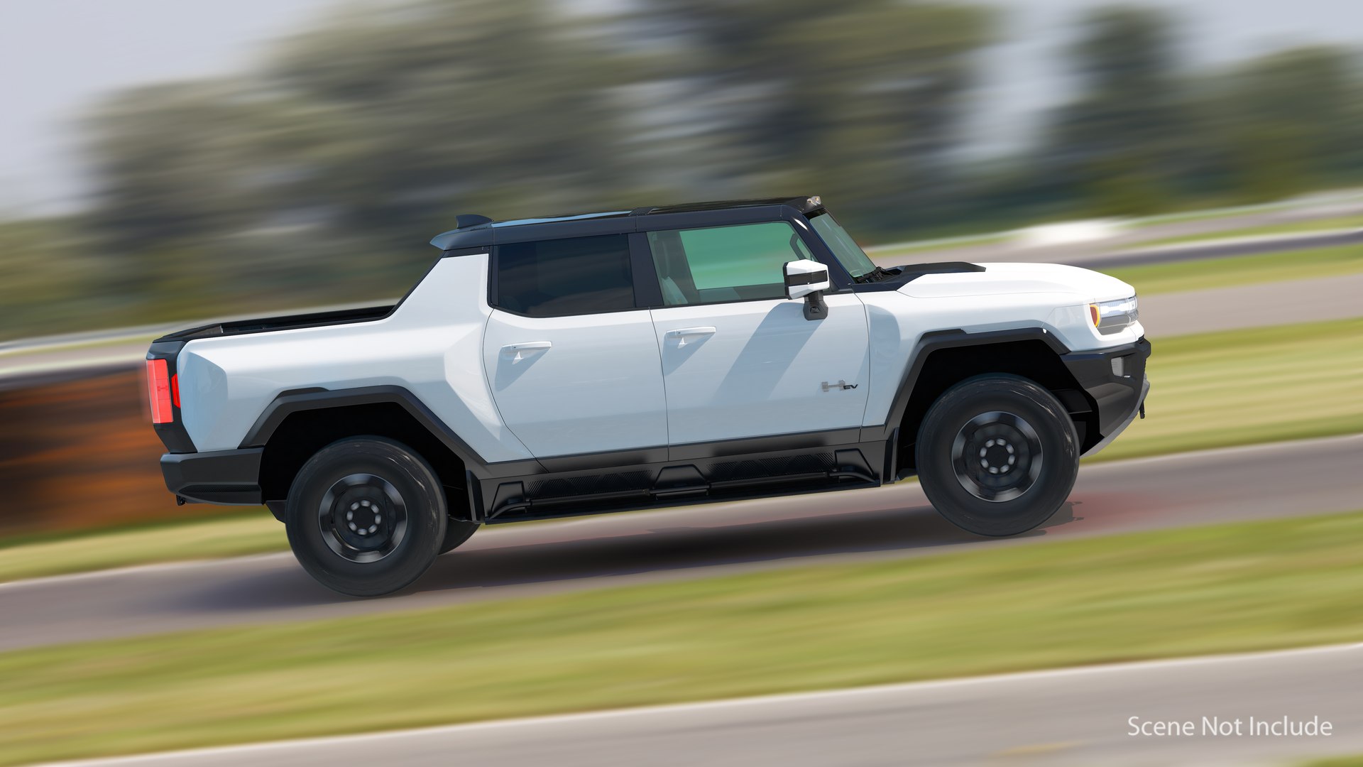GMC Hummer EV Pickup White Rigged model - TurboSquid 2088995