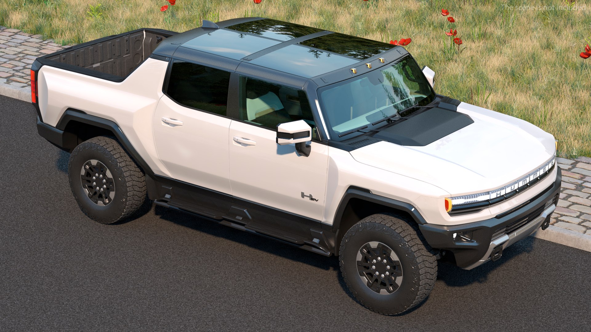GMC Hummer EV Pickup White Rigged model - TurboSquid 2088995