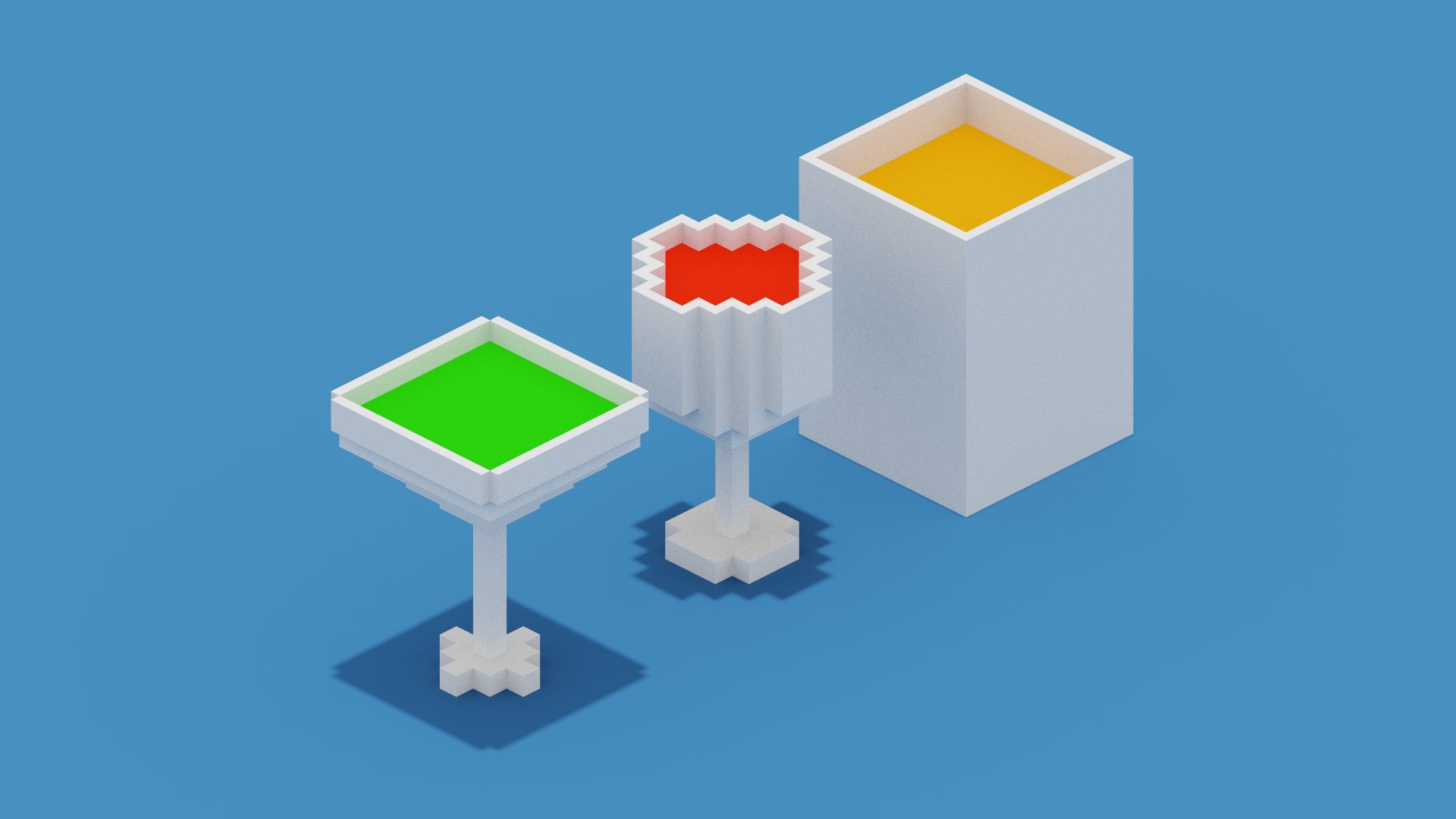 3D Model Voxel Drinks - TurboSquid 2045984