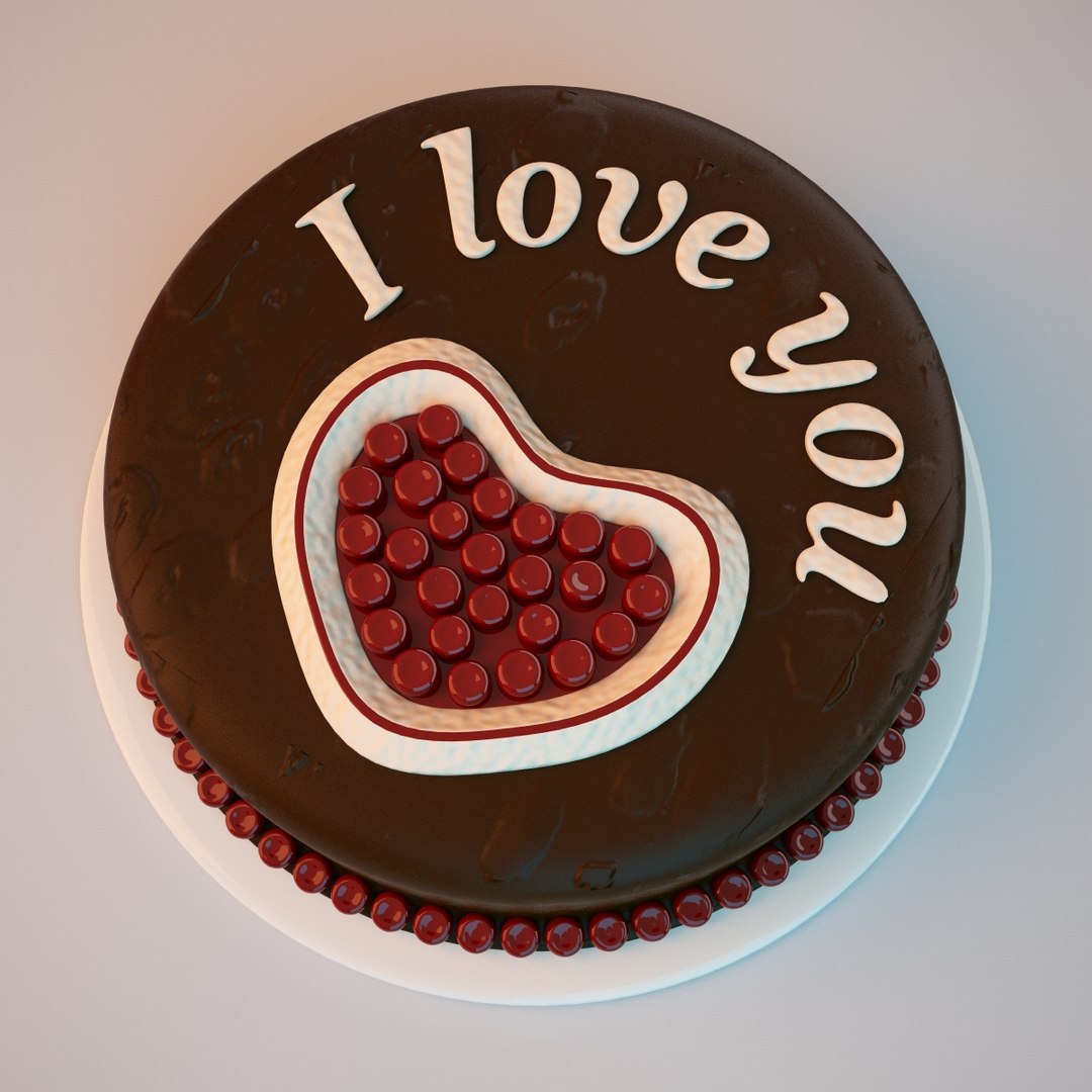 3d Cake Heart Model