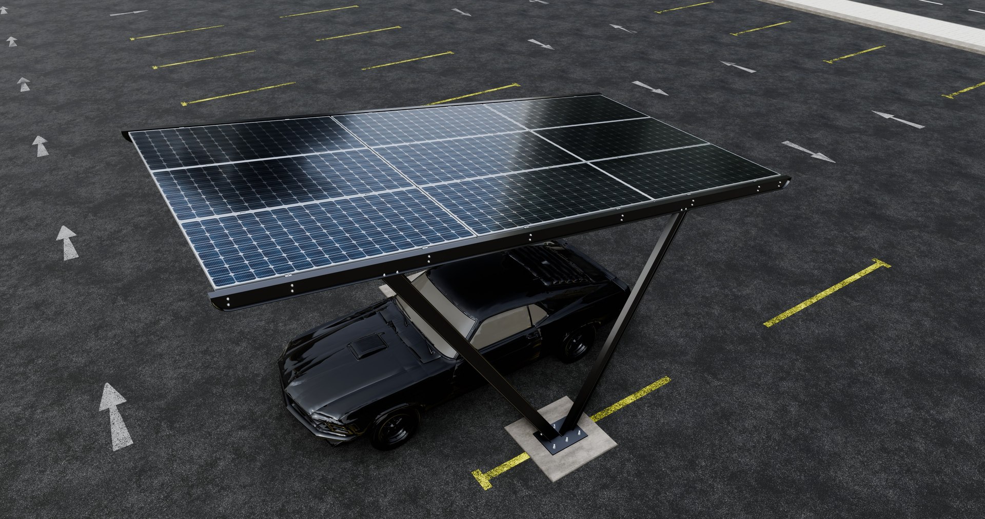 3D V TYPE MODERN SOLAR CARPORT TYPE-7 - TurboSquid 2298256