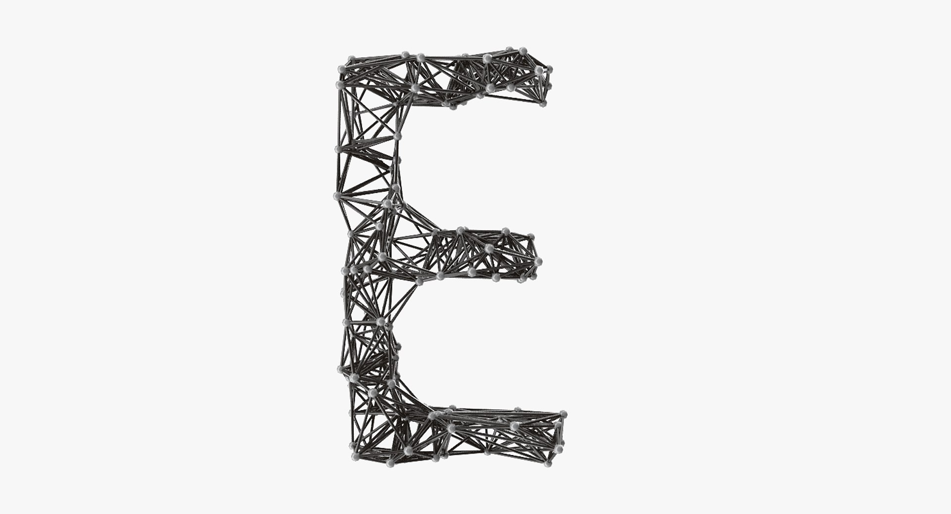 3D Alphabet Structure Letter - TurboSquid 1280917