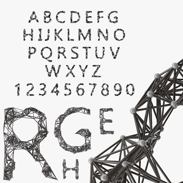 3D alphabet structure letter - TurboSquid 1280917