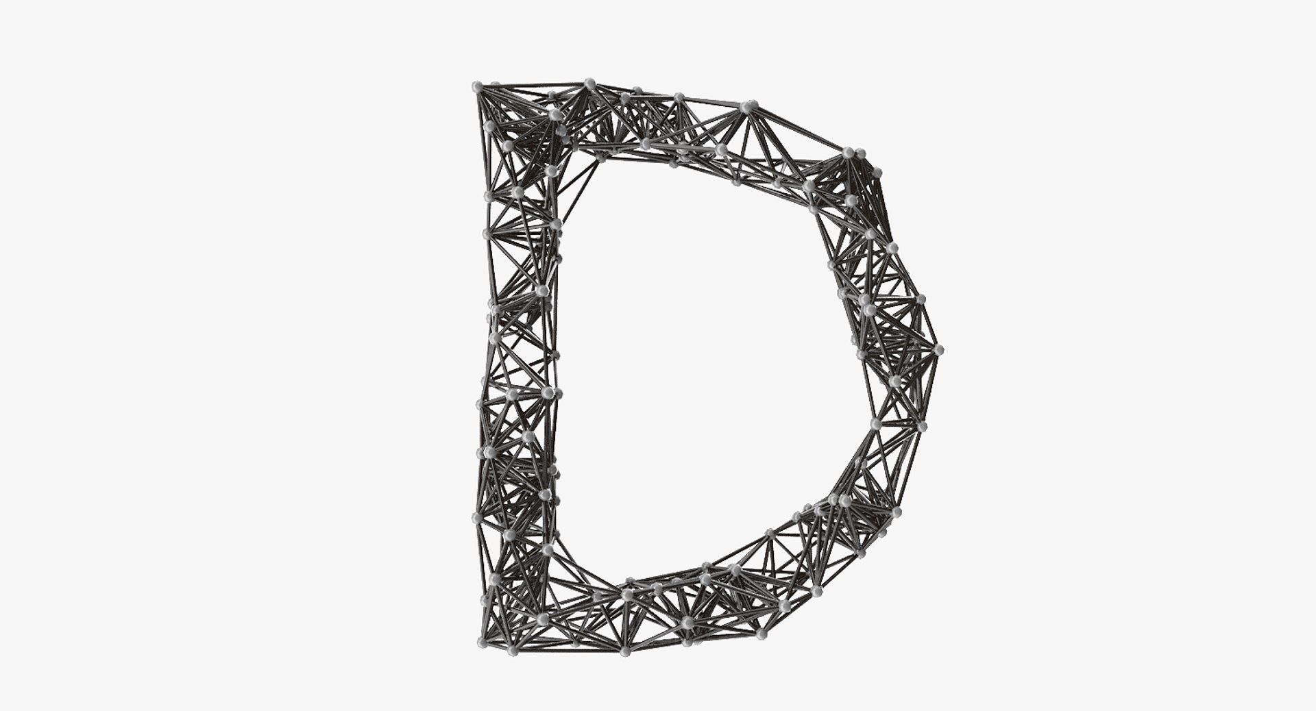 3D Alphabet Structure Letter - TurboSquid 1280917