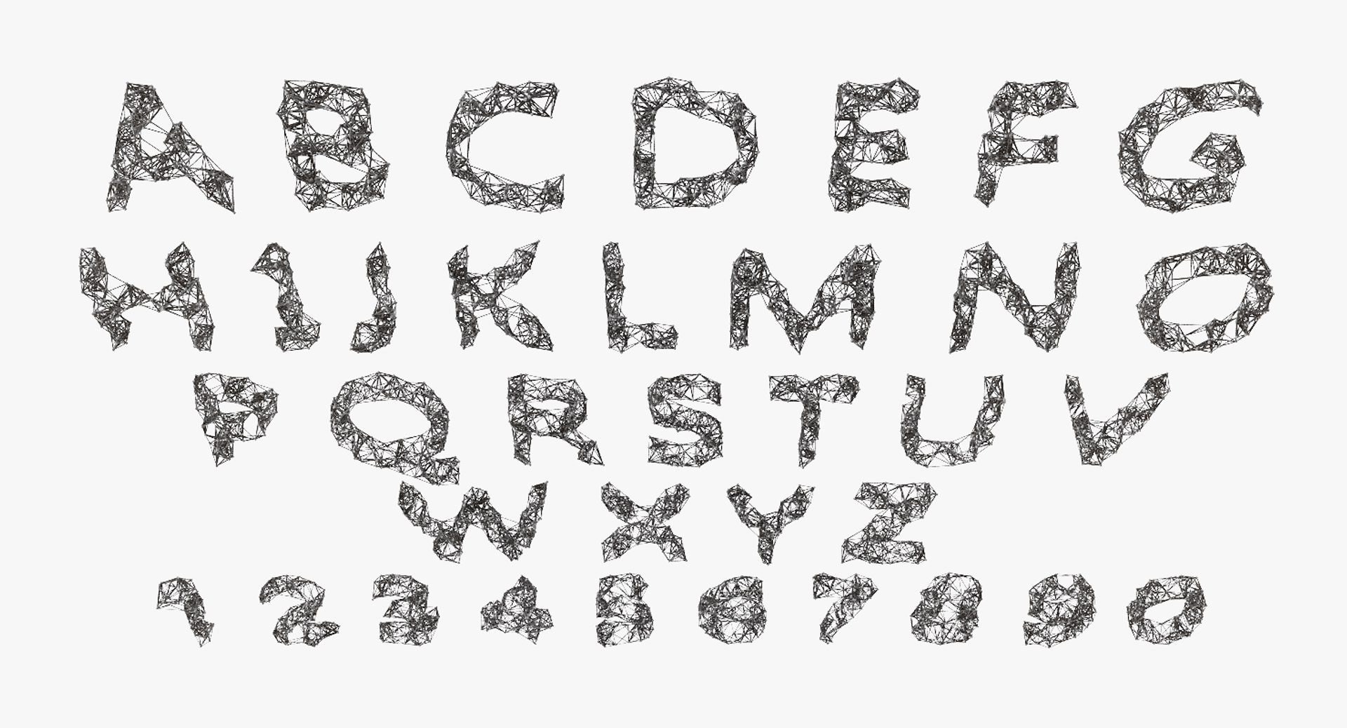 3D Alphabet Structure Letter - TurboSquid 1280917