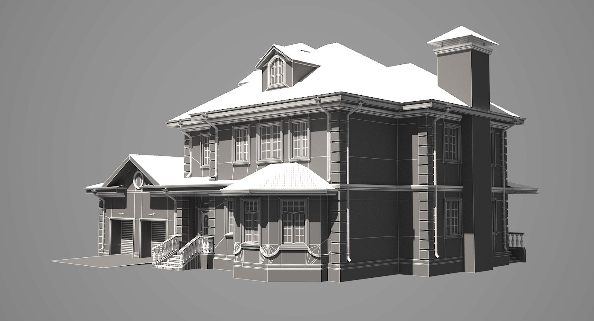 3d Model House American