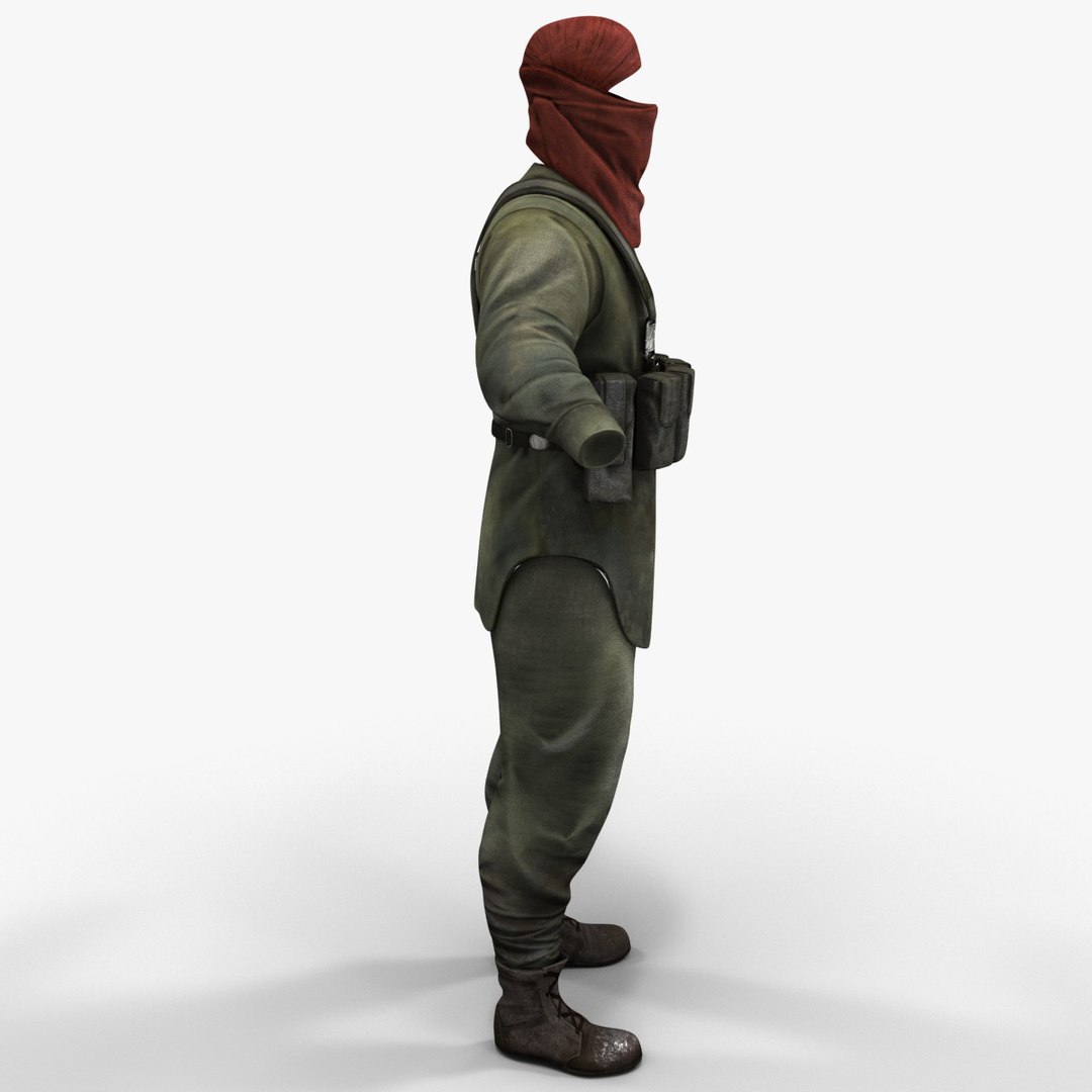 Guerrilla Soldier Clothes 3d Model
