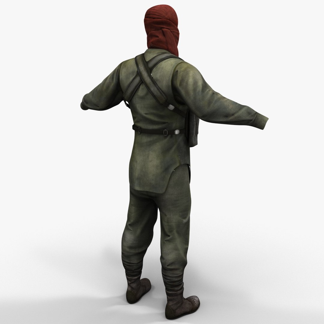 Guerrilla Soldier Clothes 3d Model
