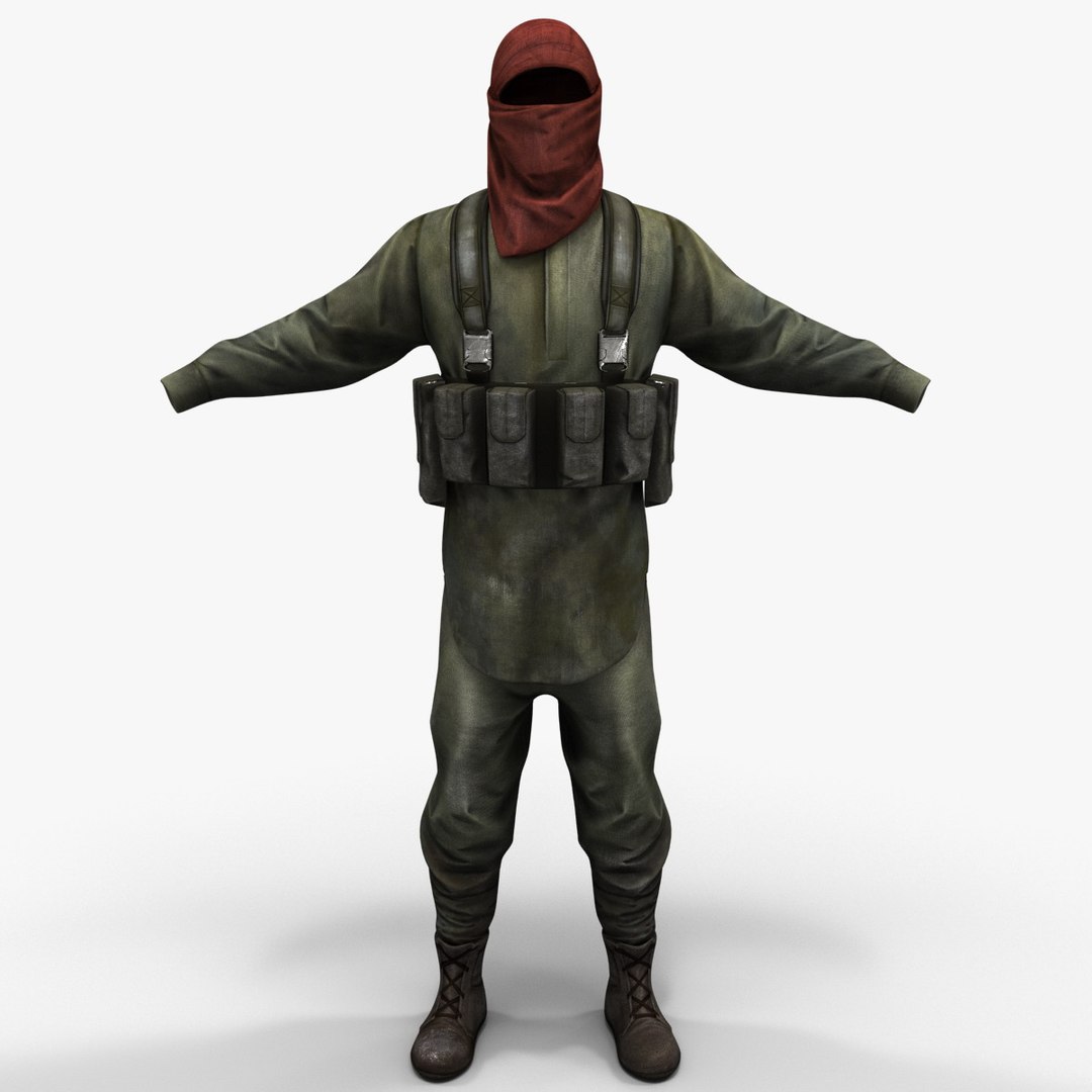 Guerrilla Soldier Clothes 3d Model