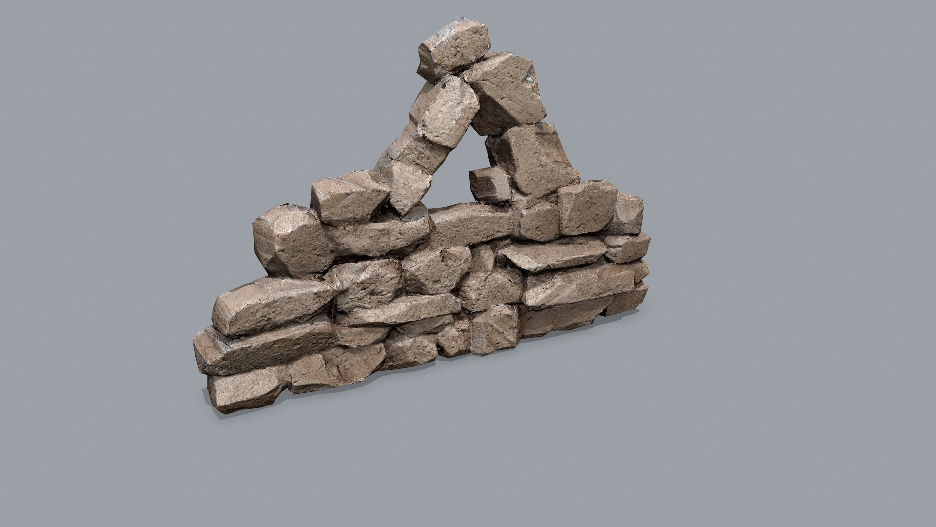 3D Model Ruin Wall - TurboSquid 2209824