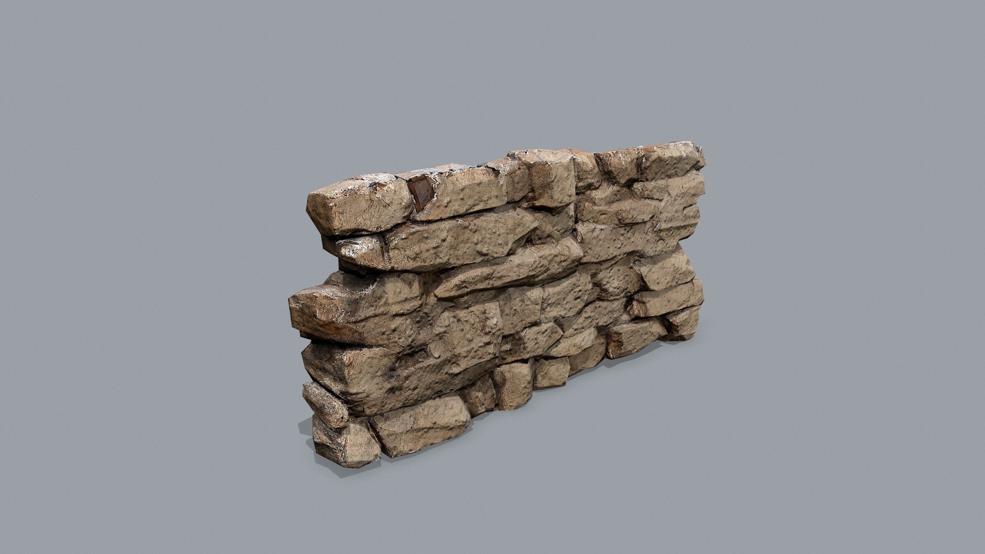 3D Model Ruin Wall - TurboSquid 2209824