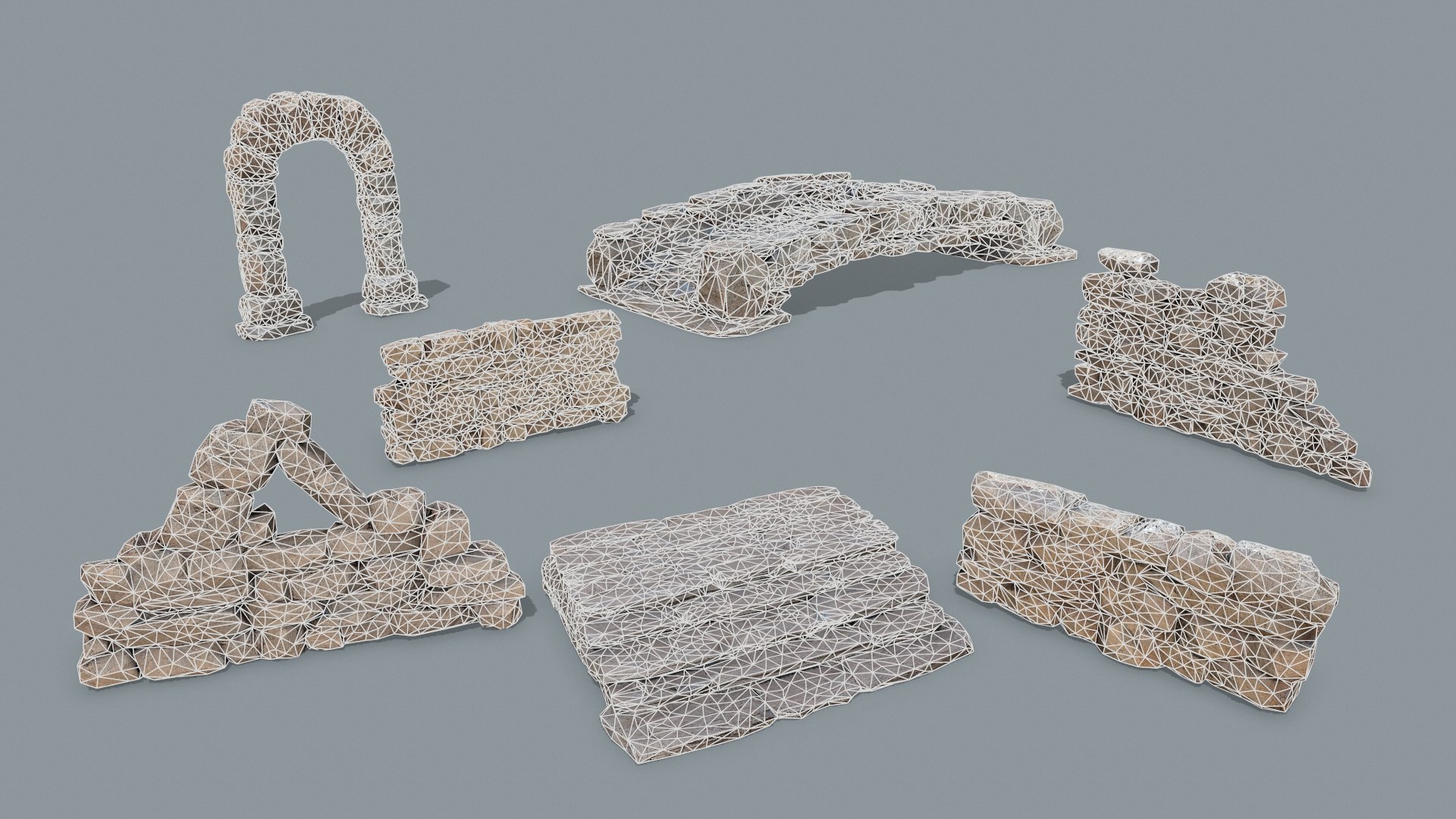 3D Model Ruin Wall - TurboSquid 2209824