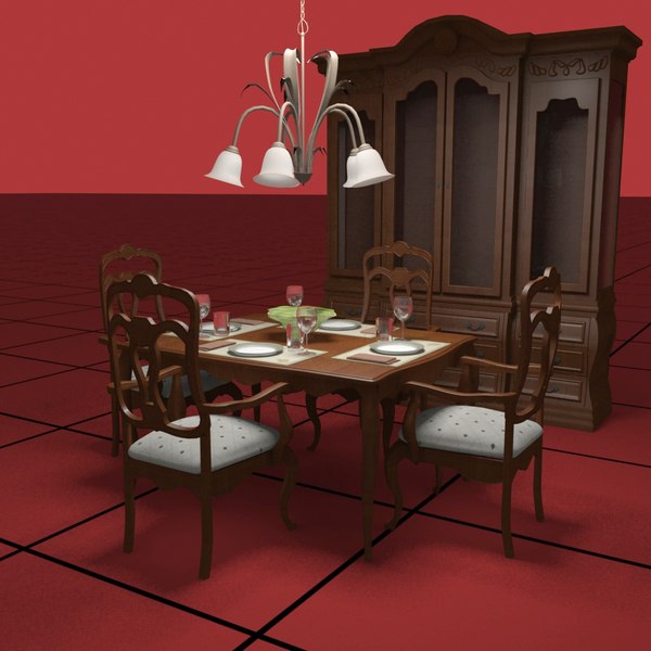 dining set 3d max
