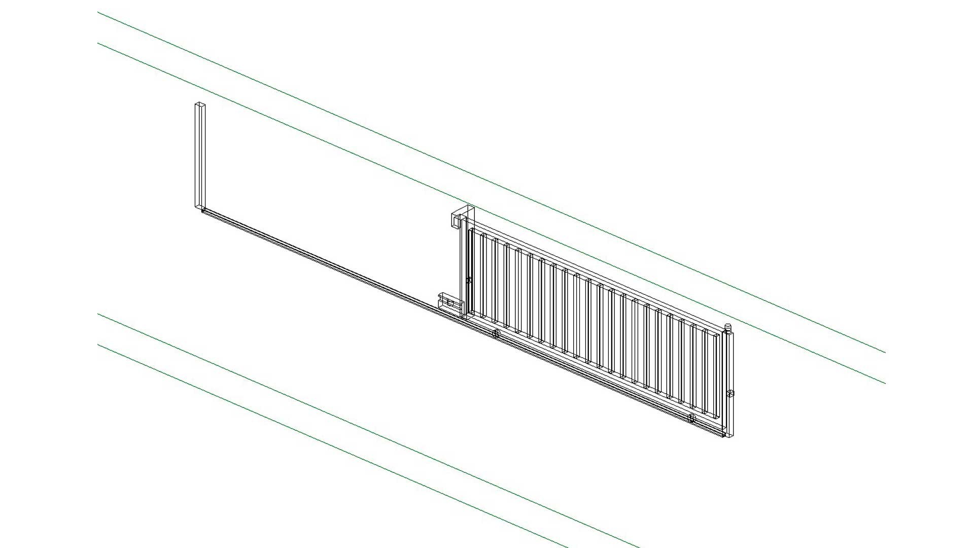 Automatic Sliding Gate 3D Model - TurboSquid 2010863