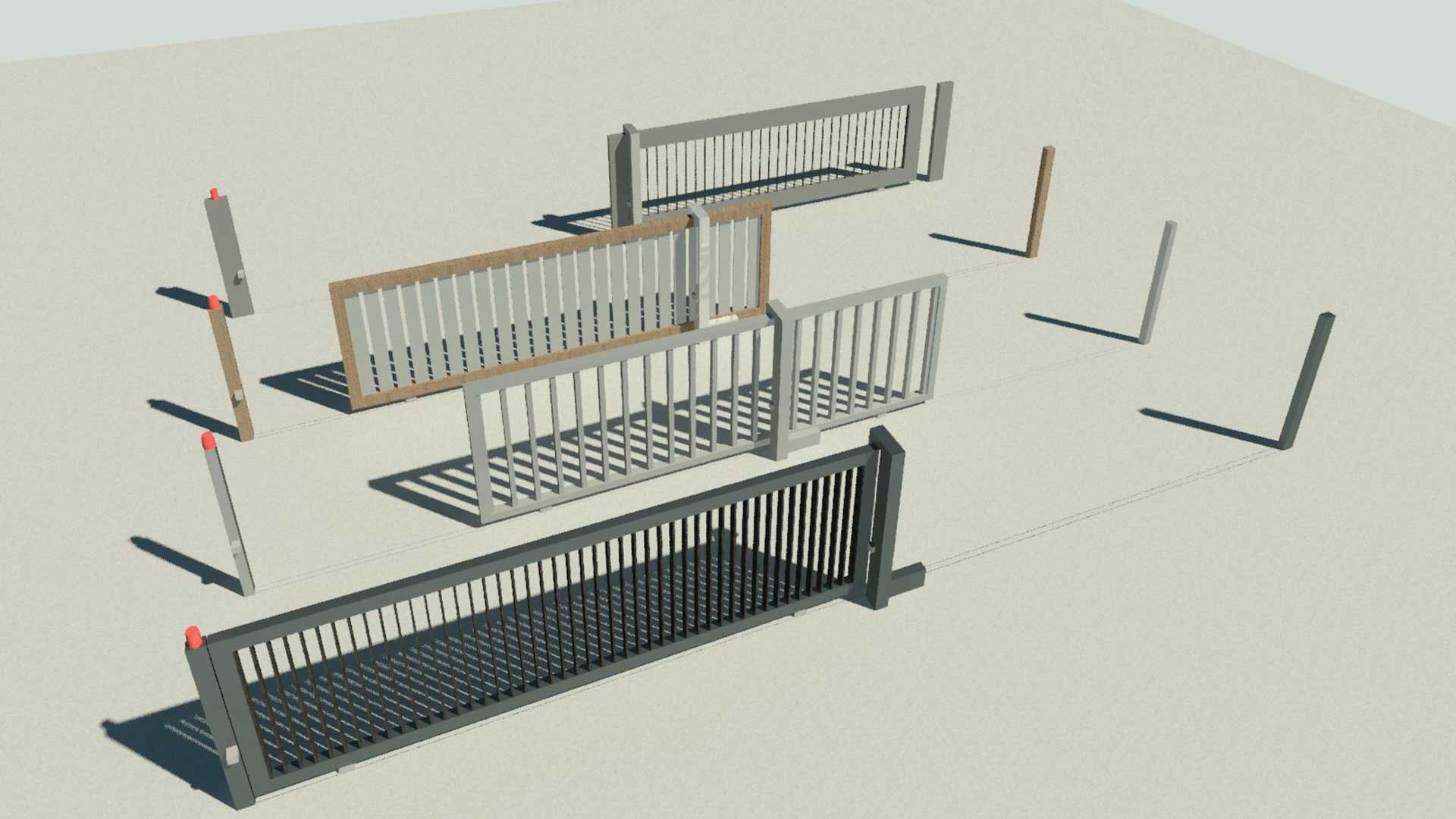 Automatic Sliding Gate 3D Model - TurboSquid 2010863