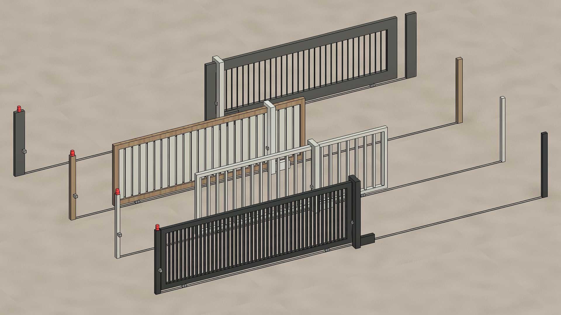 Automatic Sliding Gate 3D Model - TurboSquid 2010863