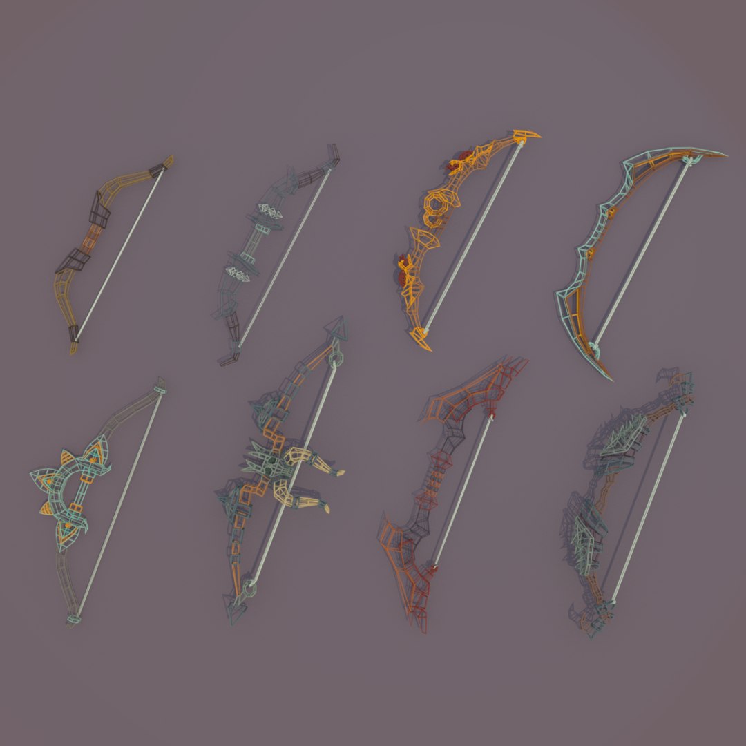 3D Fantasy Bows Model - TurboSquid 1512727