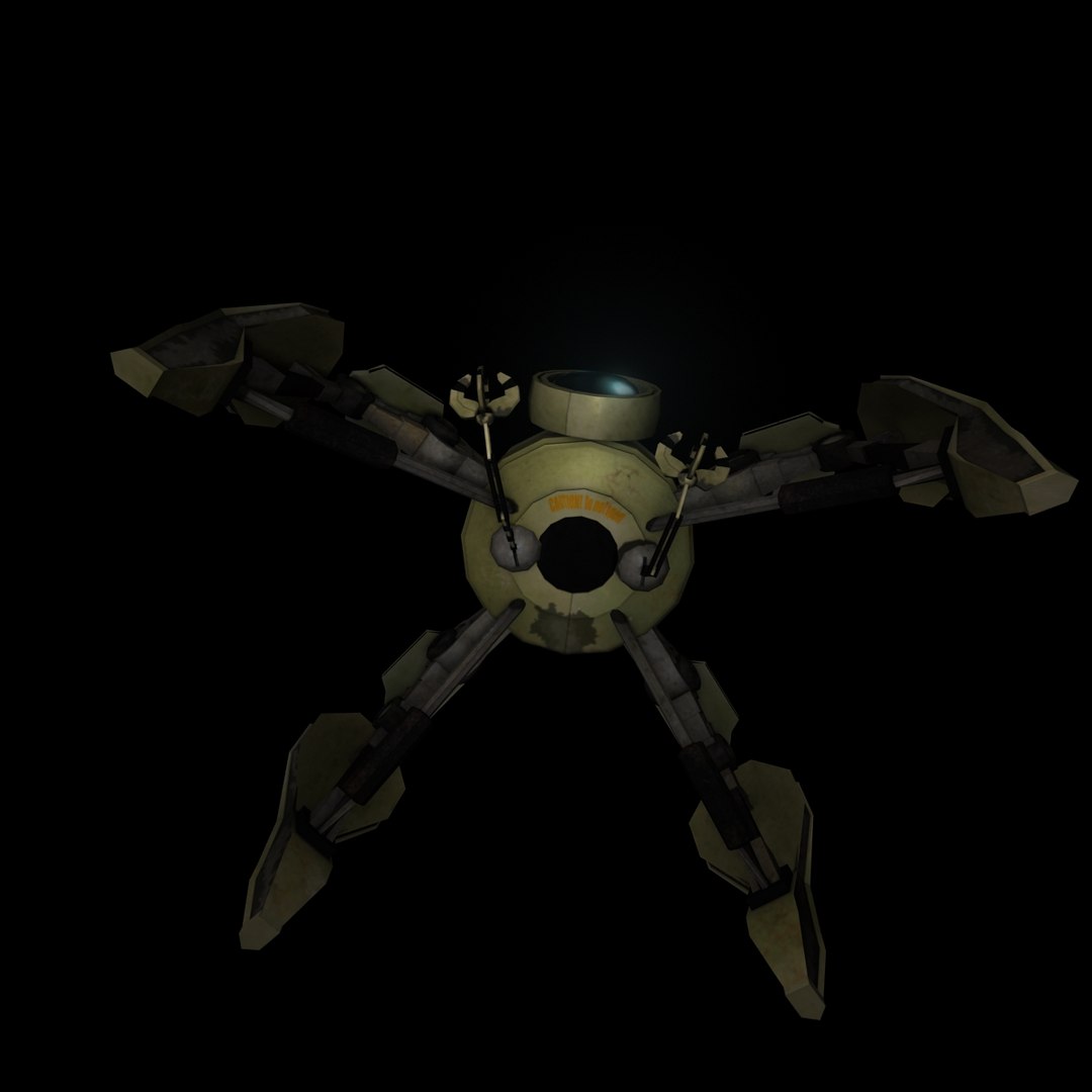 3d Mini Droid Rigged Model