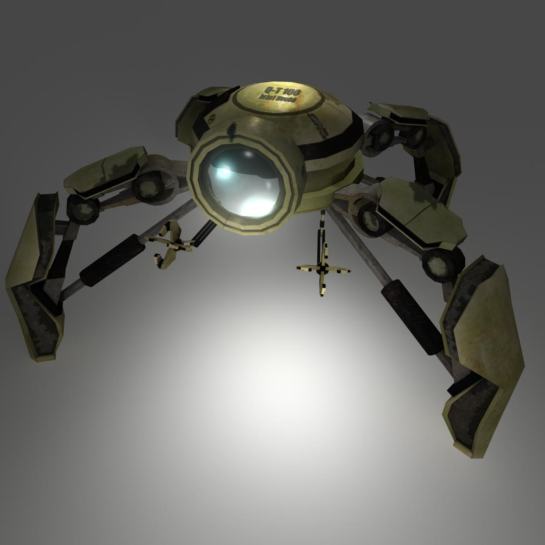 3d Mini Droid Rigged Model