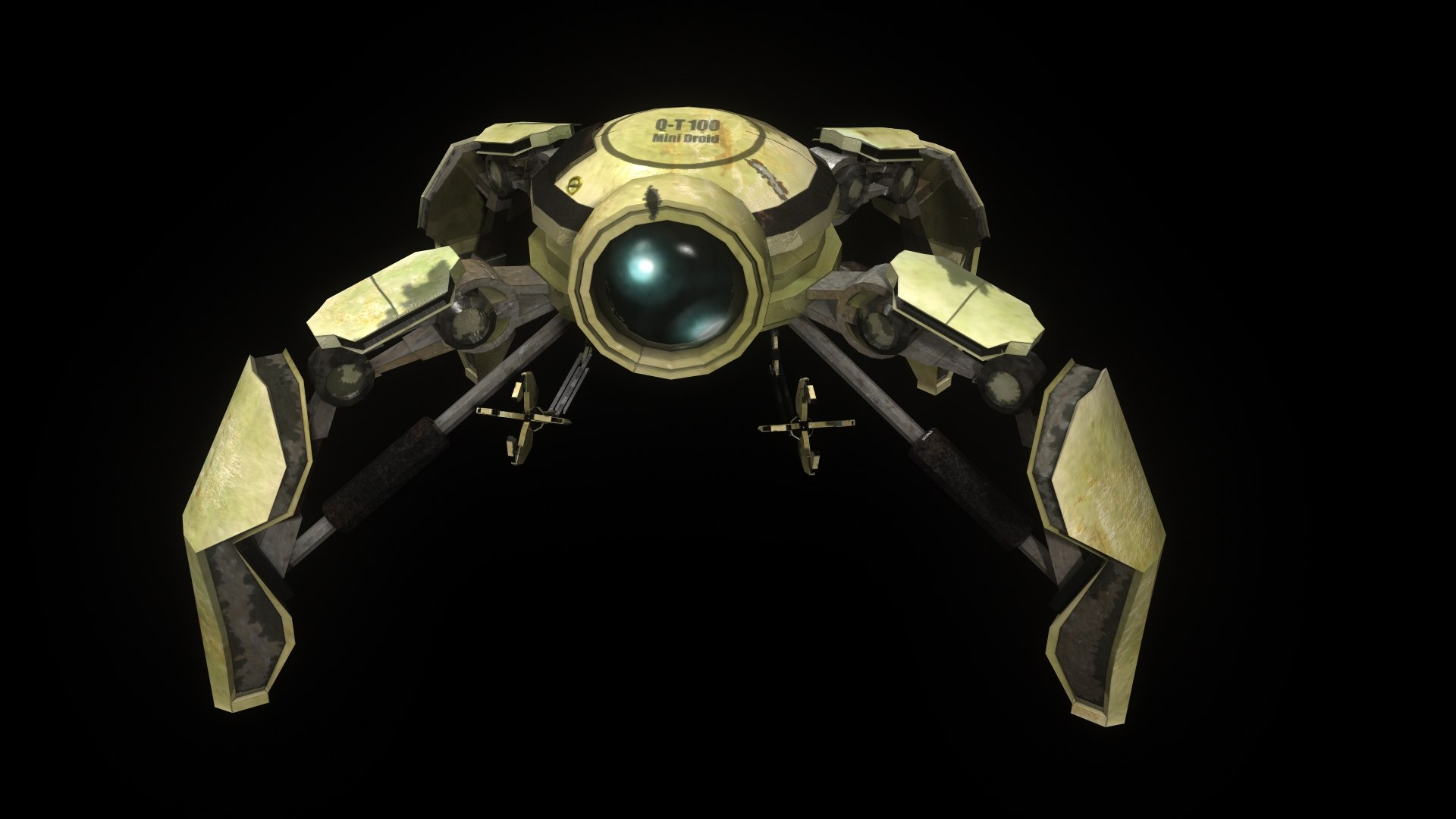 3d Mini Droid Rigged Model