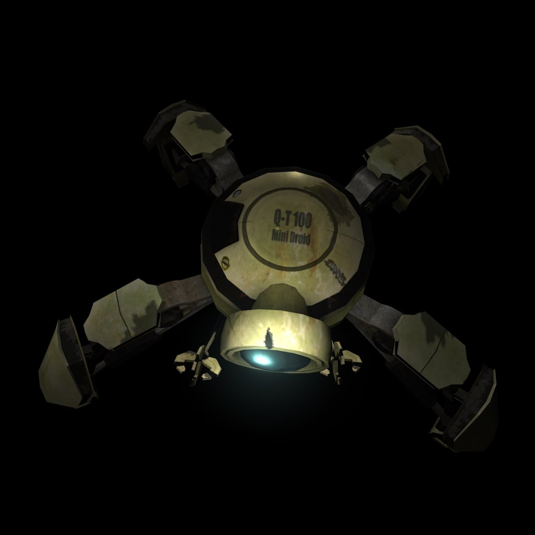 3d Mini Droid Rigged Model