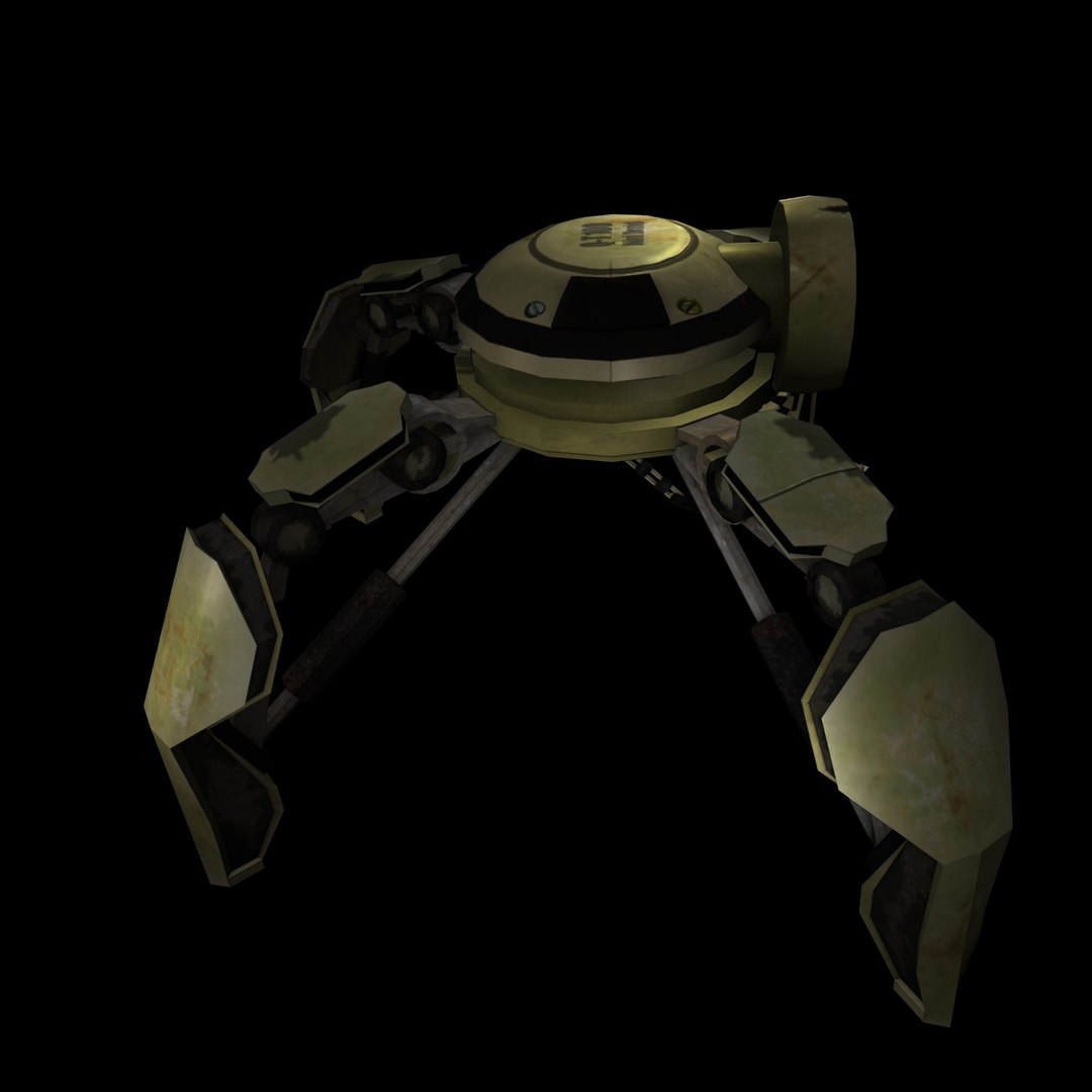 3d Mini Droid Rigged Model