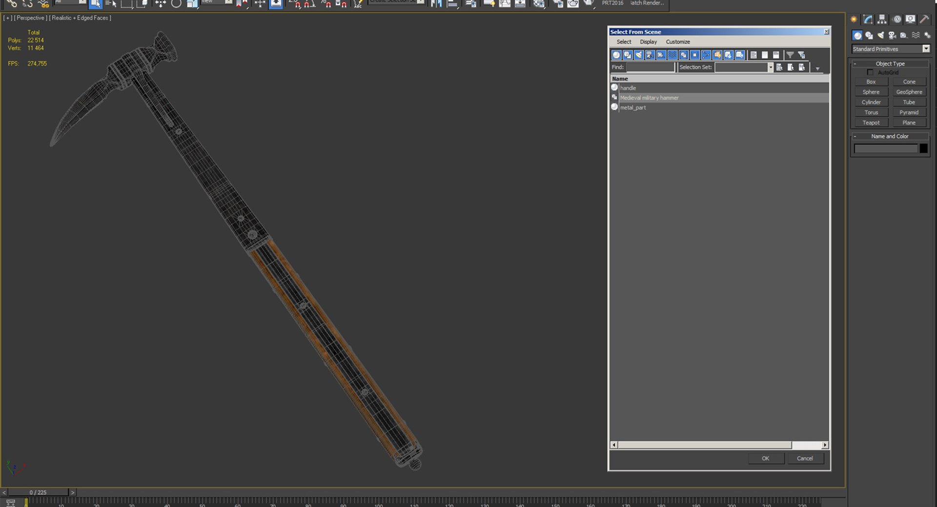 3d Medieval Military Hammer