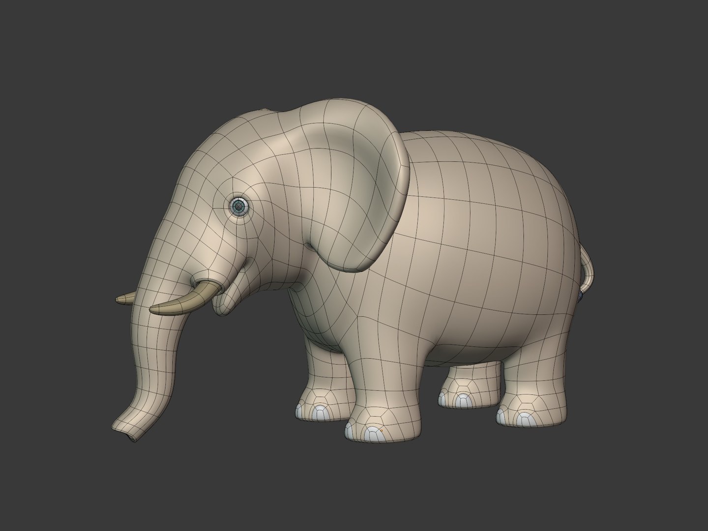 Cartoon Elephant 3D model - TurboSquid 1797170