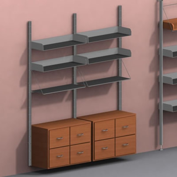 3d shelf units design