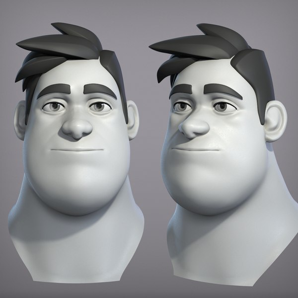 3D character head female male model - TurboSquid 1583441